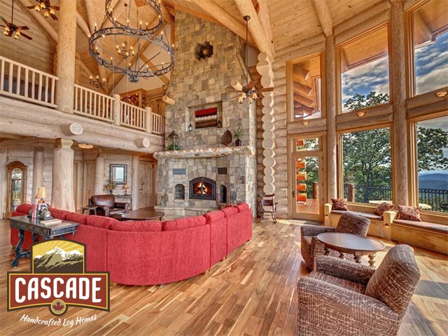 Cascade Log Homes Lounge - Cascade Handcrafted Log Homes
